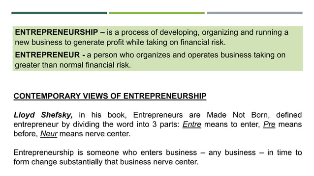 Introduction to Entrepreneurial Management | PPTX | Startups | Business