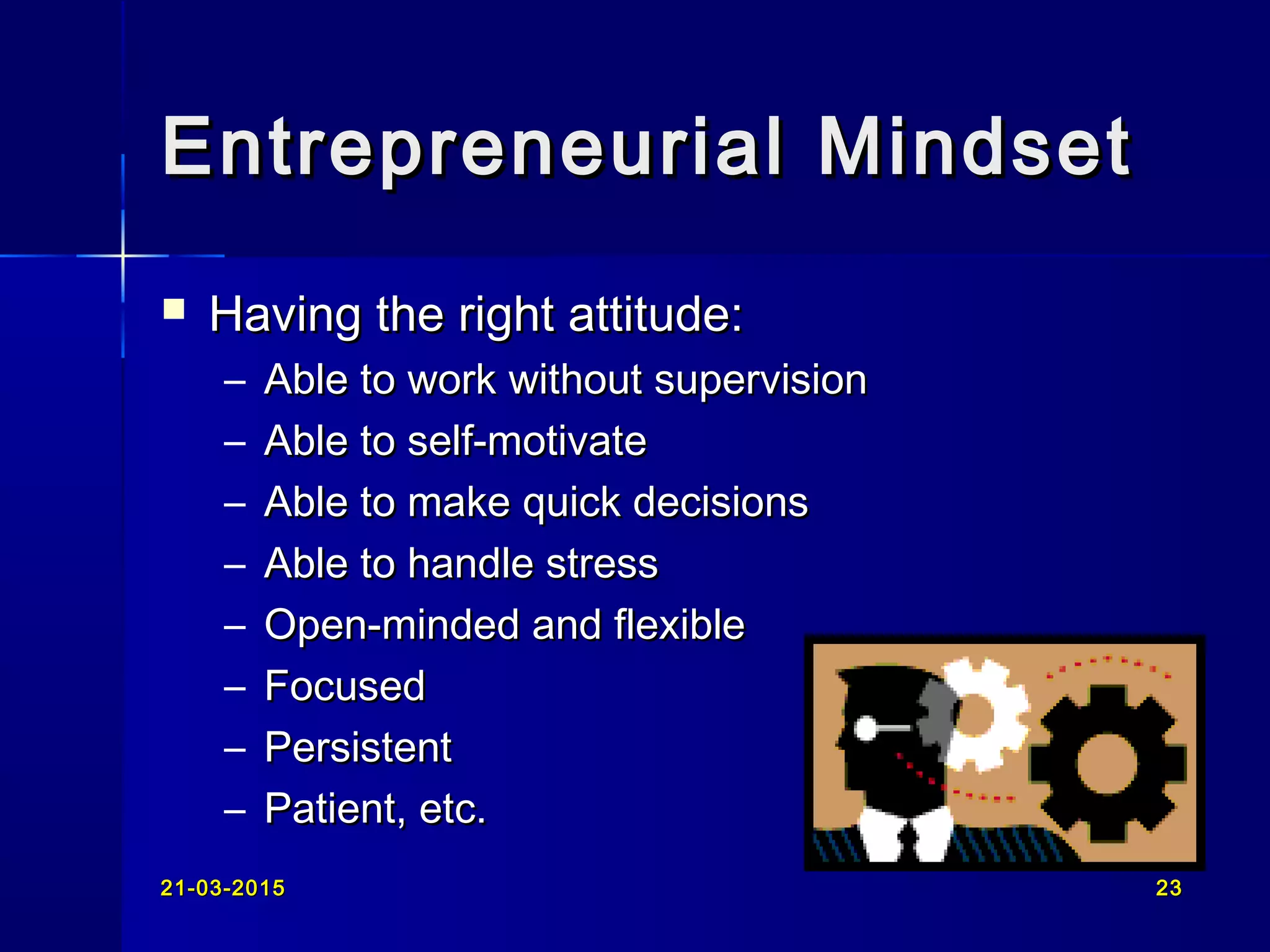 Entrepreneurial mindset | PPT