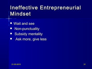 Entrepreneurial mindset | PPT