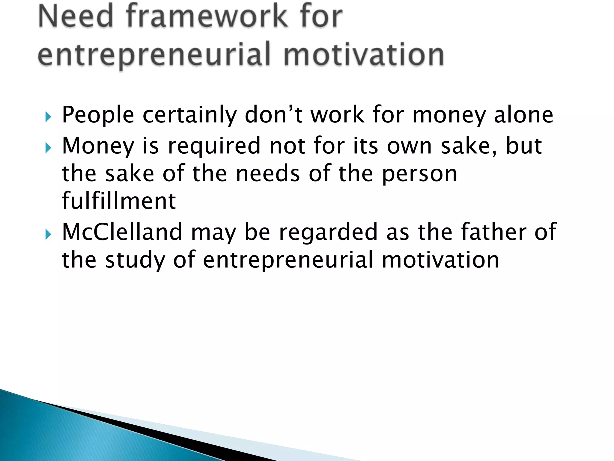 Entrepreneurial motivation | PPTX
