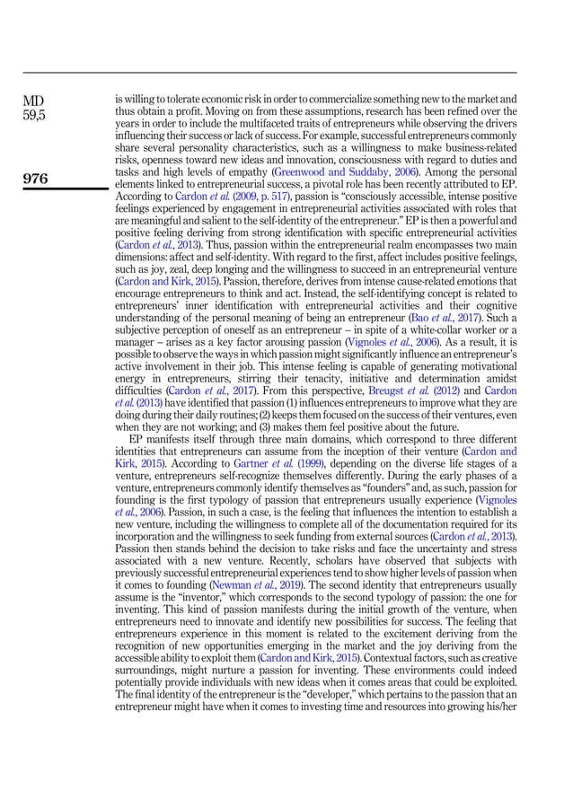 Entrepreneurial Passion Orientation And Behavior The Moderating Role Of Linear And Nonlinear