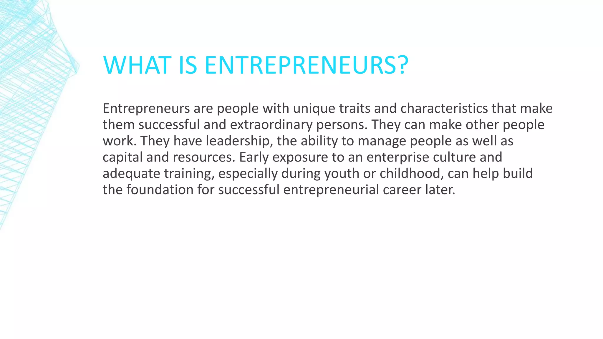 Entrepreneurial Qualities and Self Assessment | PPTX