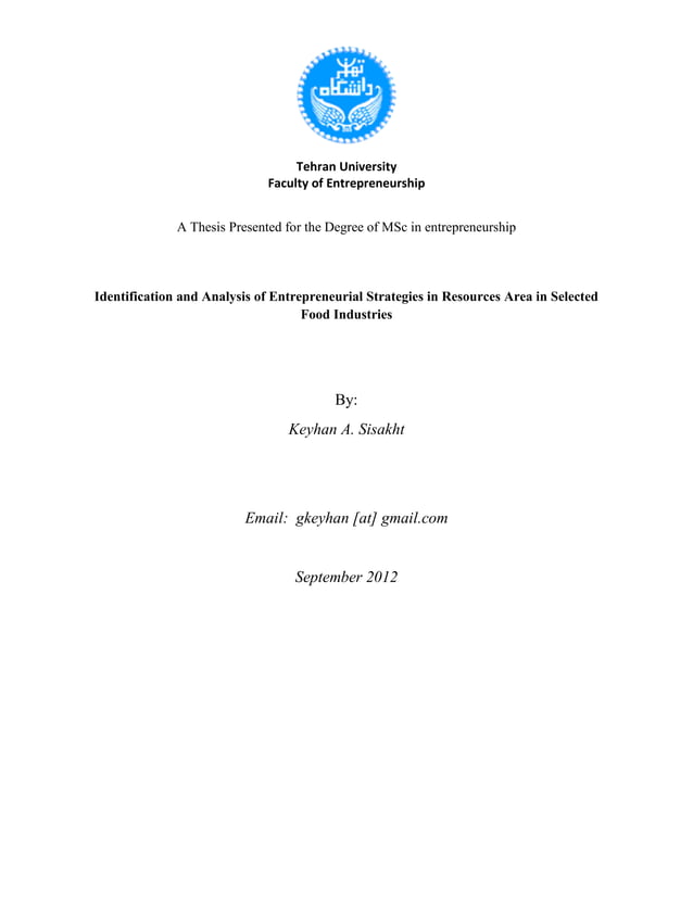 Entrepreneurial strategies | PDF