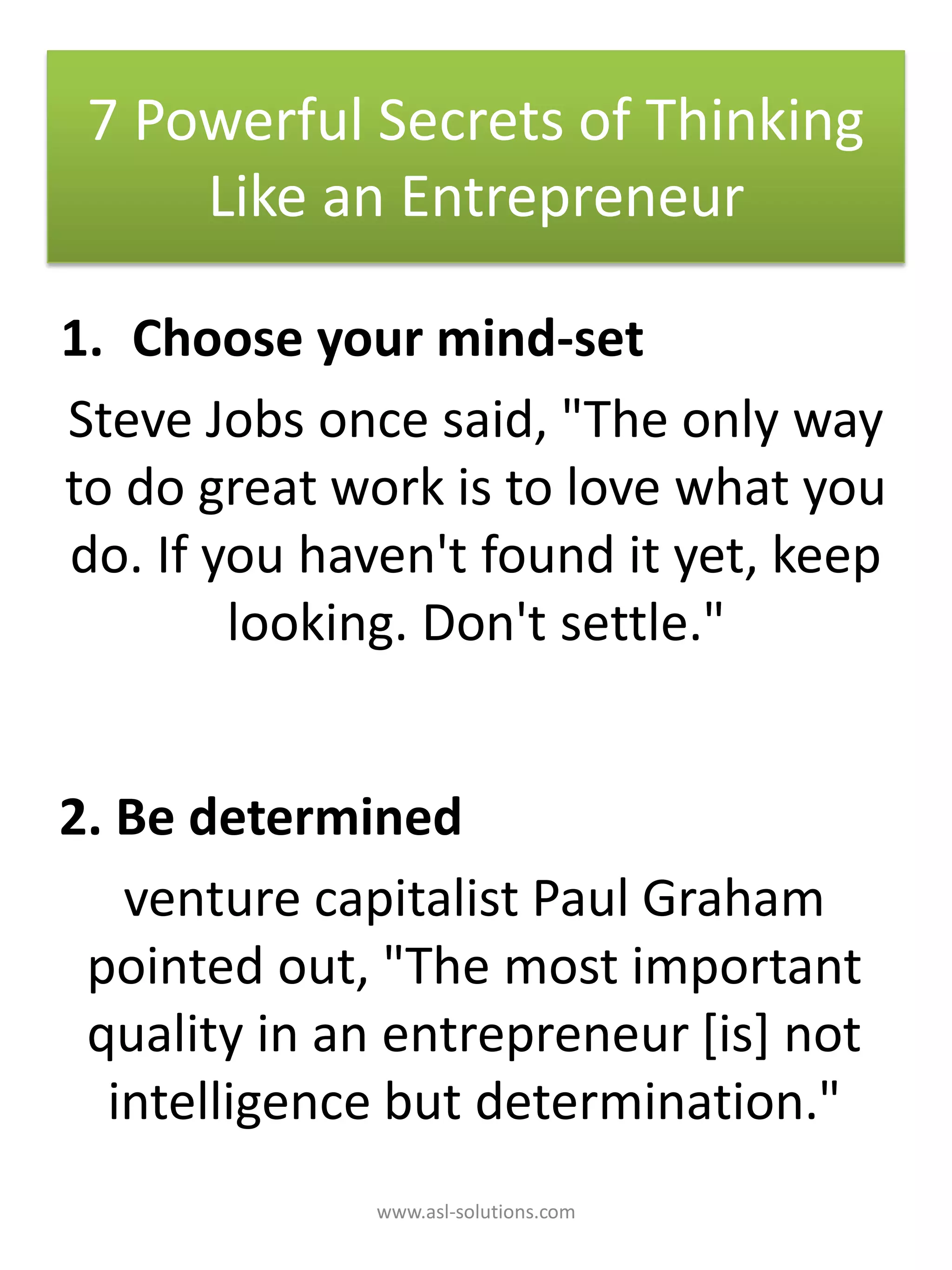 Entrepreneurial thinking. entrepreneur development | PDF