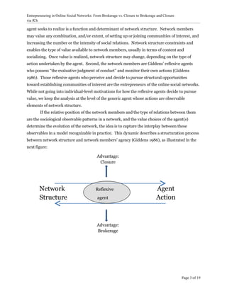 Entrepreneuring In Social Networks | DOC | Social Networking | Internet