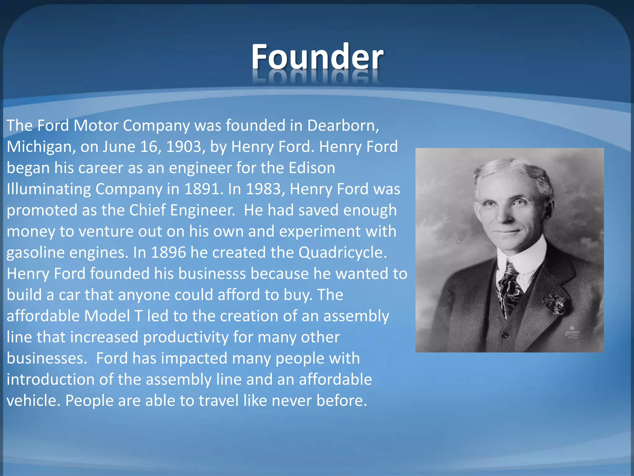 Entrepreneurs: Henry Ford | PPTX