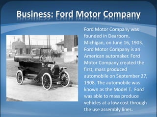 Entrepreneurs: Henry Ford | PPTX