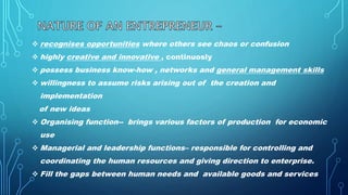 Entrepreneur,NATURE, TYPES, ppt by parimal BHU | PPTX