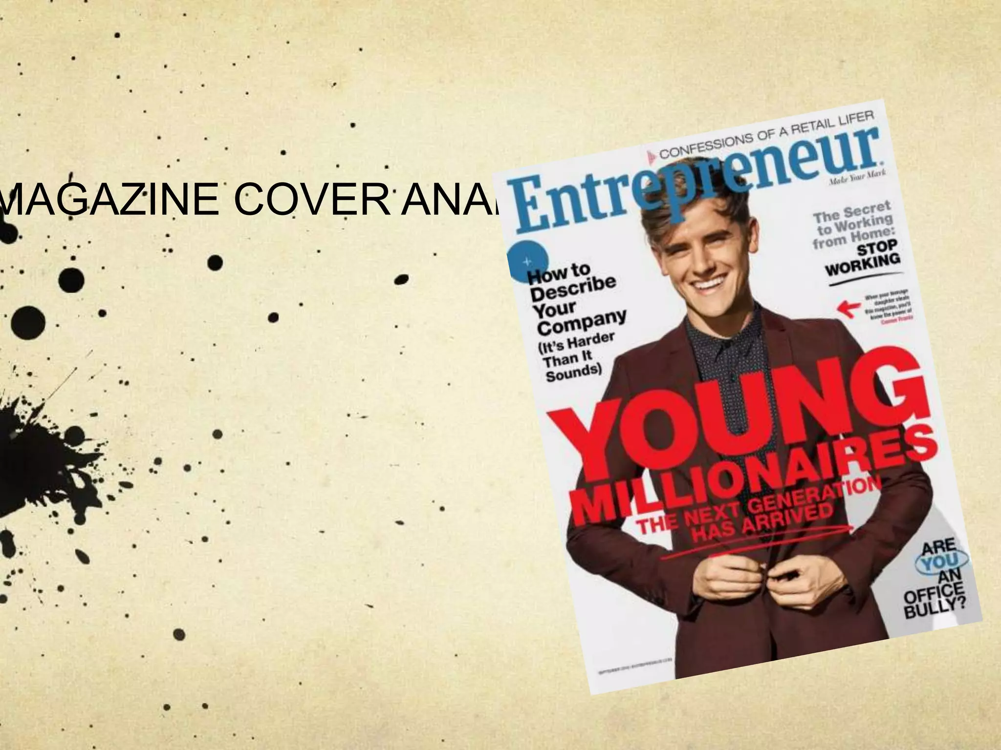 Entrepreneur Cover Page Analysis | PPTX | Publishing Industry | Industries