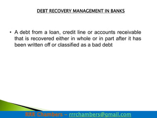 ENTREPRENEURS - DEBT - RECOVERY - MANAGEMENT -PPT.pptx