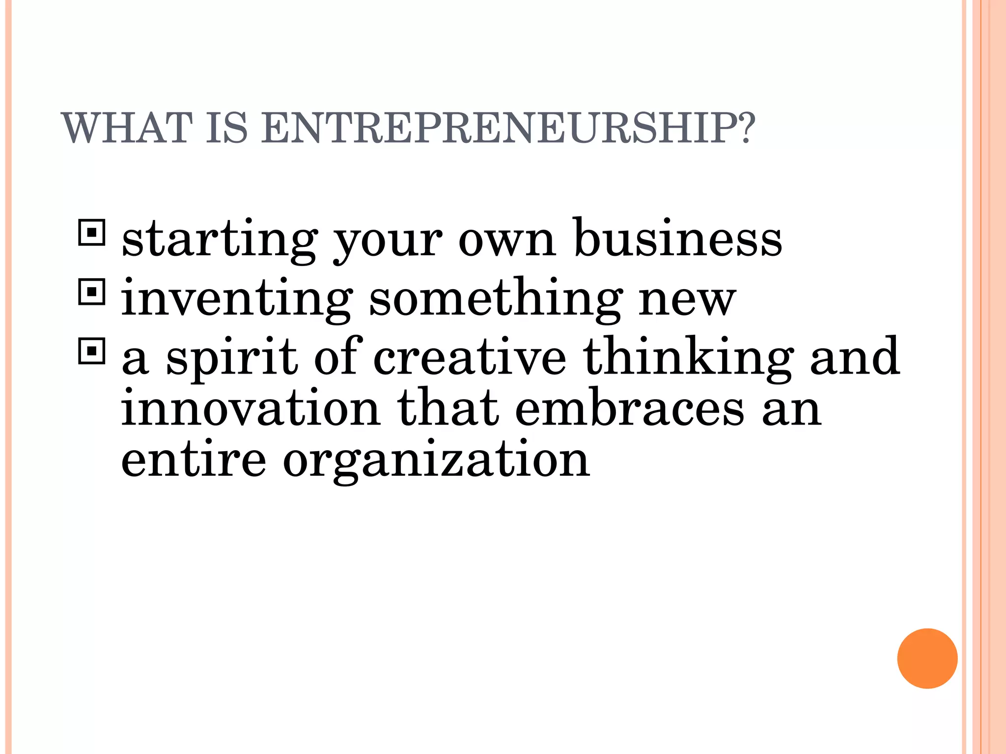 Entrepreneurship | PPT