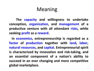 Entrepreneurship | PPT