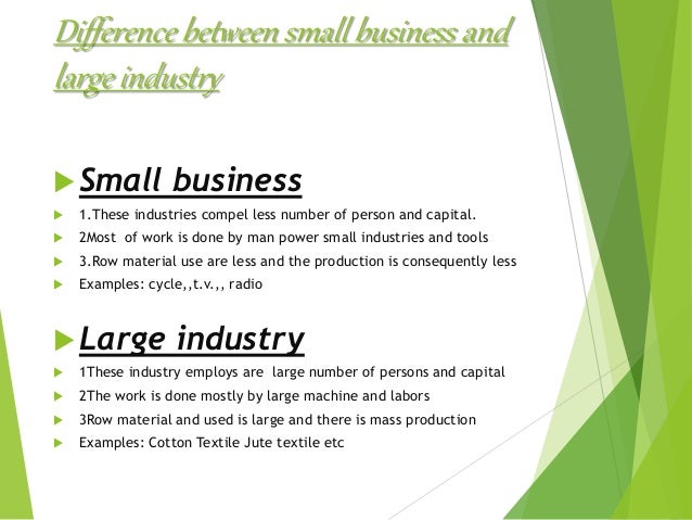 Difference between small and large business - xchangegilit