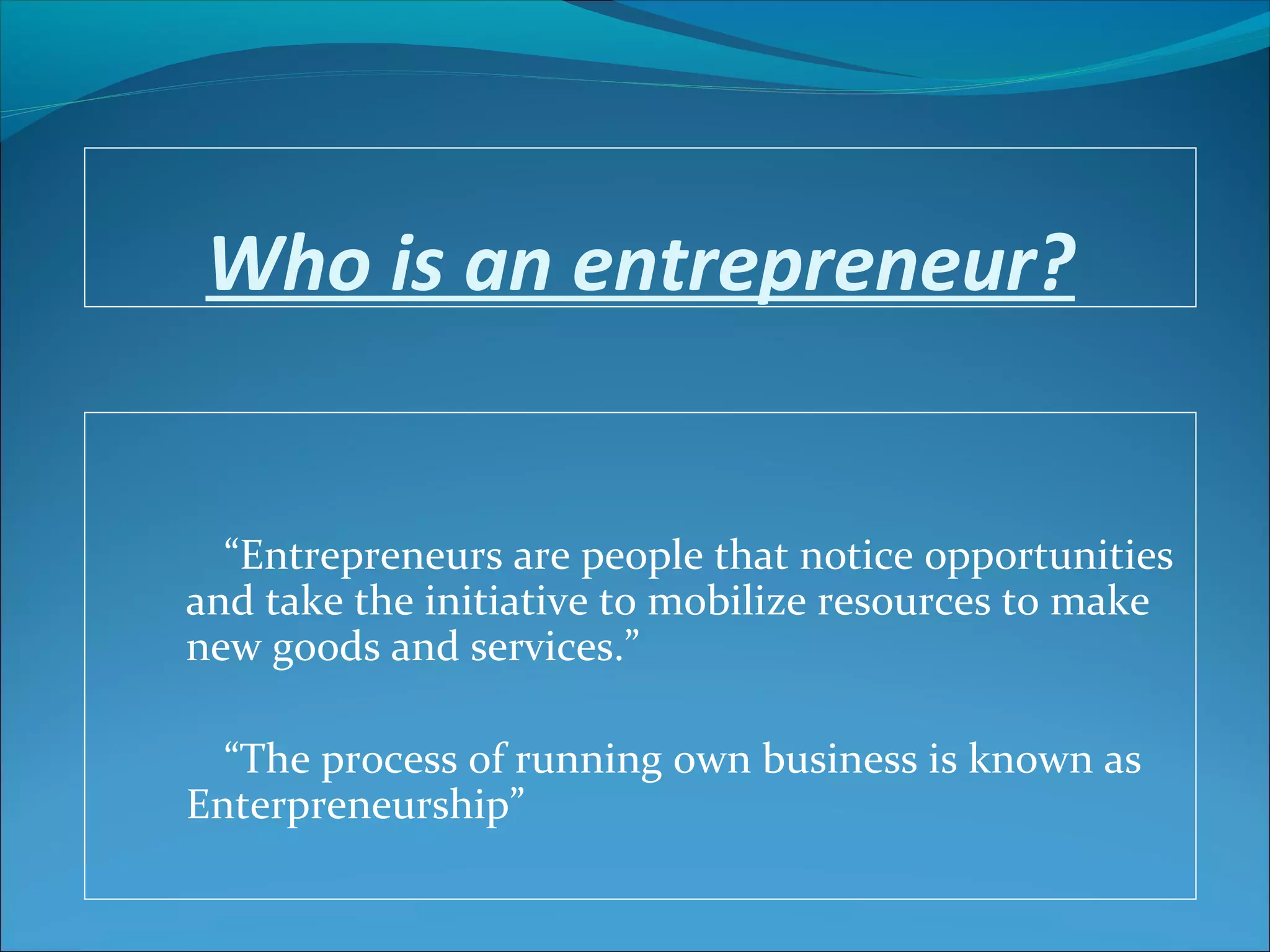 powerpoint presentation on Entrepreneurship | PPT