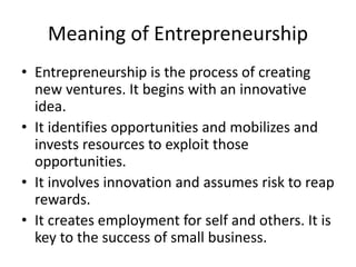 Entrepreneurship | PPTX