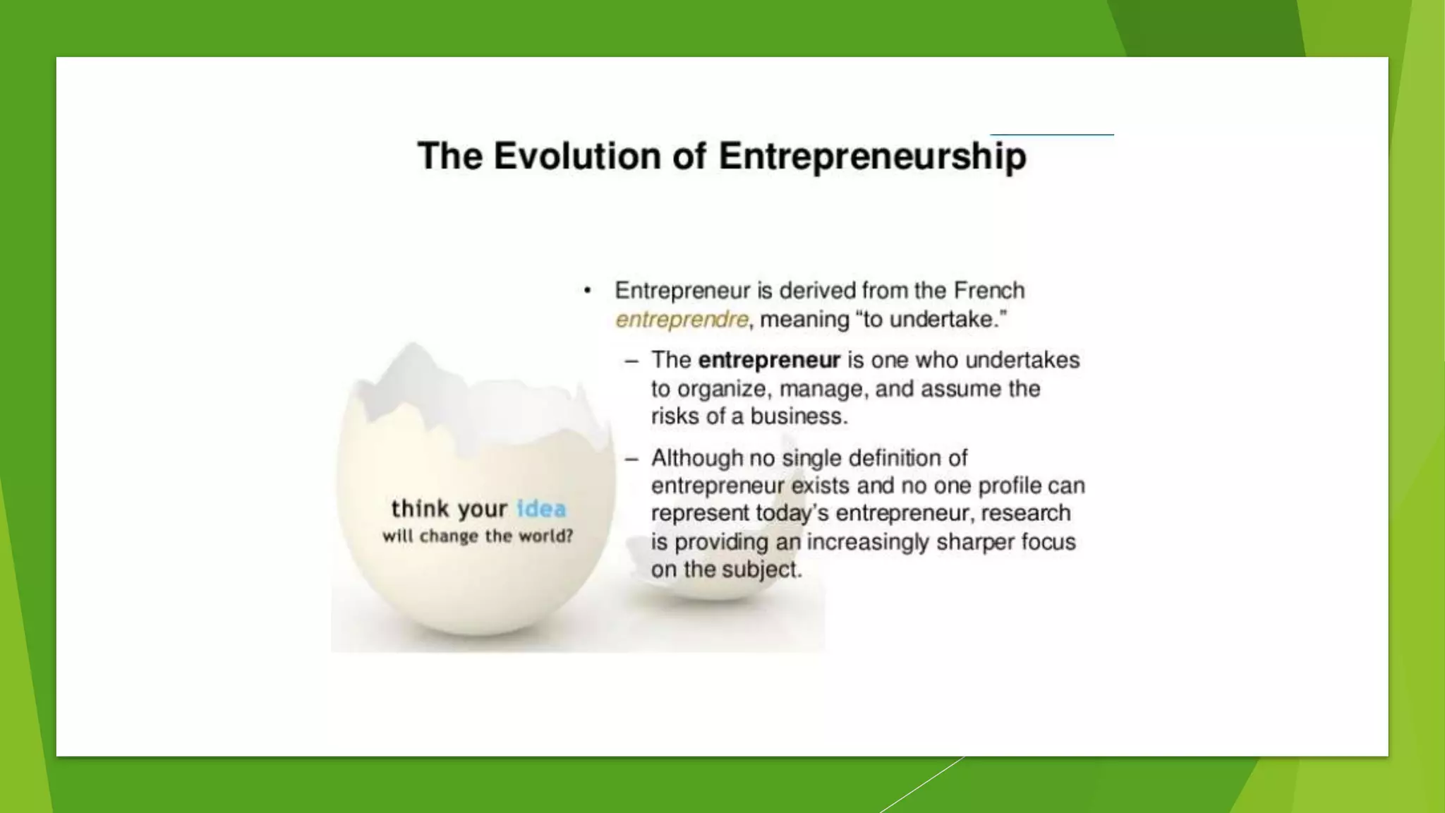 Entrepreneurship / Entrepreneurial process | PPT