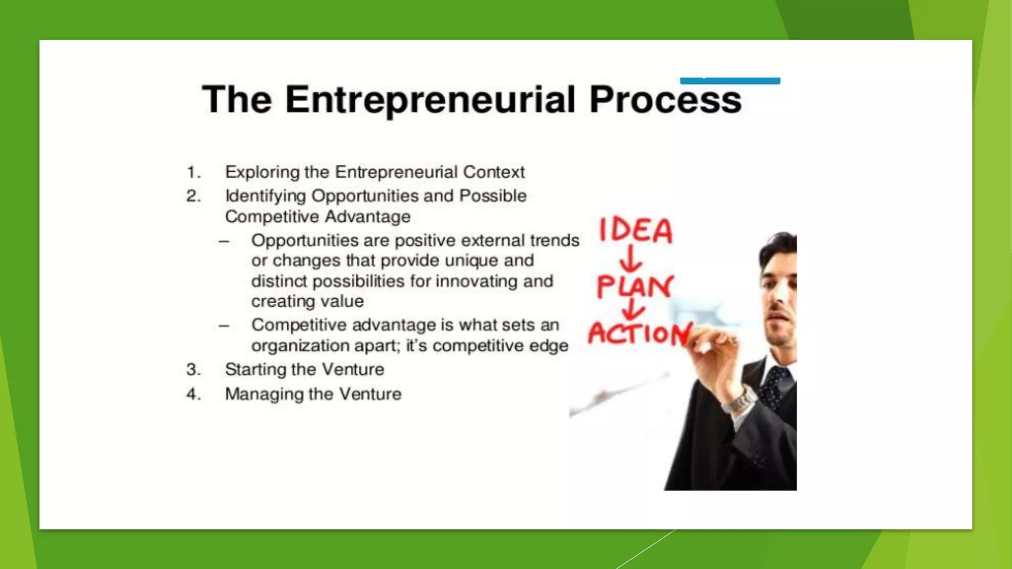 Entrepreneurship / Entrepreneurial process | PPT