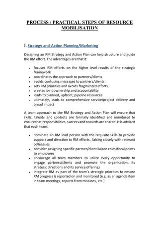 Resource Mobilisation | DOCX | Human Resources | Business