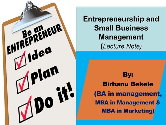 ENTREPRENEURSHIP FOR FRESHMAN STUDENTS AT HIGHER EDUCATIONAL ...