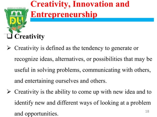 ENTREPRENEURSHIP FOR FRESHMAN STUDENTS AT HIGHER EDUCATIONAL ...