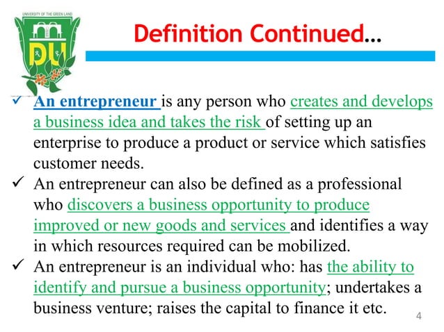 ENTREPRENEURSHIP FOR FRESHMAN STUDENTS AT HIGHER EDUCATIONAL ...