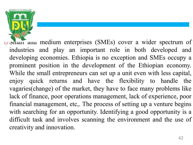 ENTREPRENEURSHIP FOR FRESHMAN STUDENTS AT HIGHER EDUCATIONAL ...