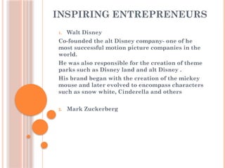 ENTREPRENEURSHIP concept of entrepreneurship | PPT