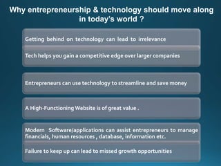 Entrepreneurship and Technology | PPTX