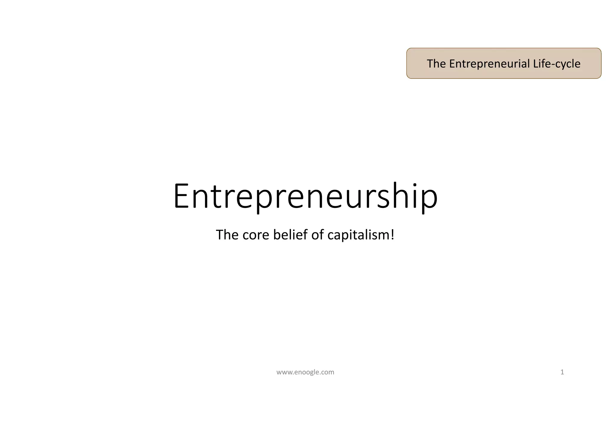 Entrepreneurship life cycle | PDF