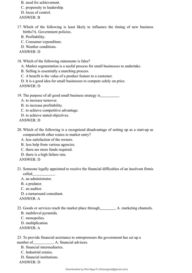 entrepreneurship-multiple-choice-questions.pdf | Business Accounting ...