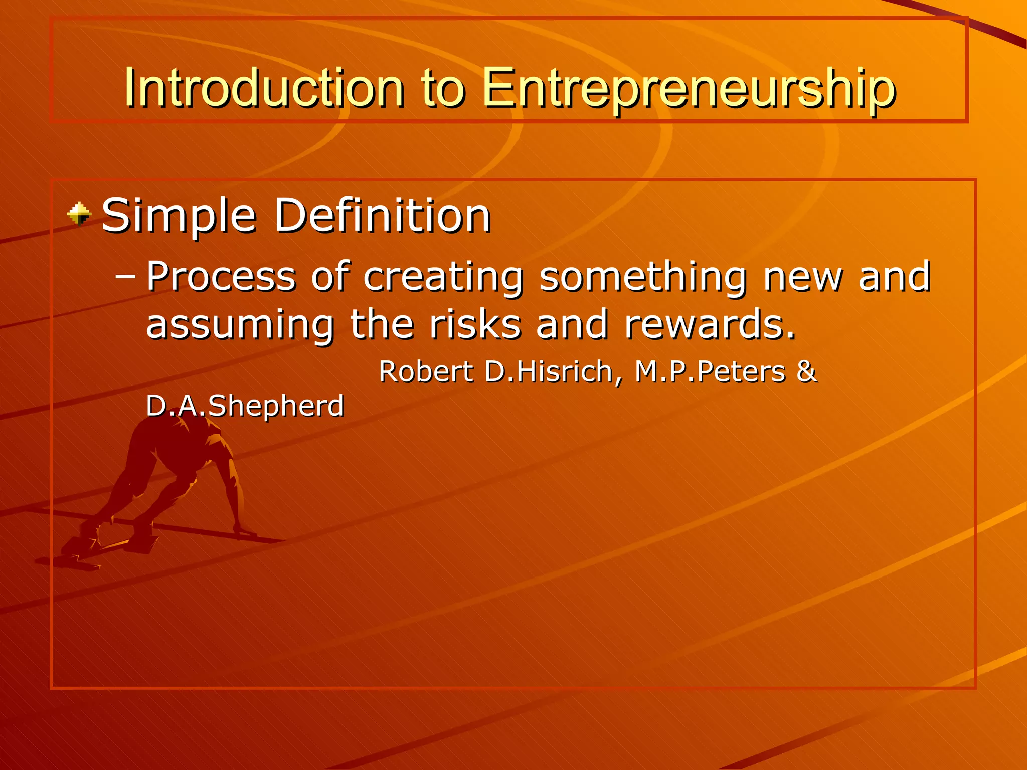 Chapter 1 on Entrepreneurship | PPT