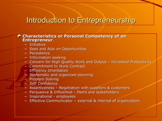 Chapter 1 on Entrepreneurship | PPT