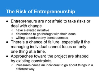 Entrepreneurship (1) | PPT