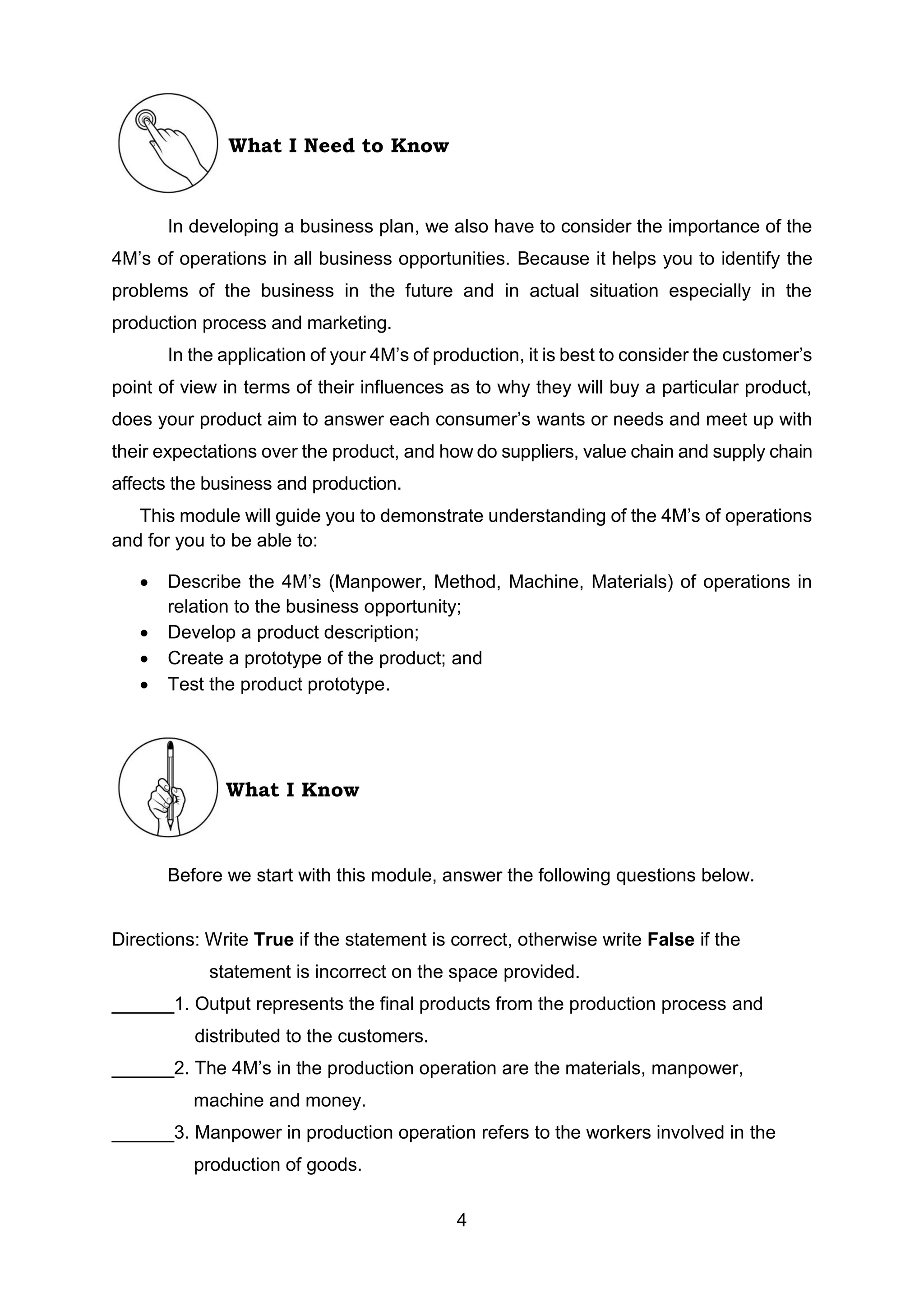 Entrepreneurship12_q2_Mod6_4M’s of Production and Business Model_v4.pdf