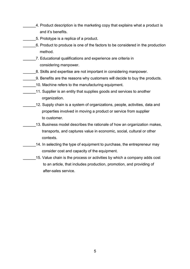 Entrepreneurship12_q2_Mod6_4M’s of Production and Business Model_v4.pdf ...