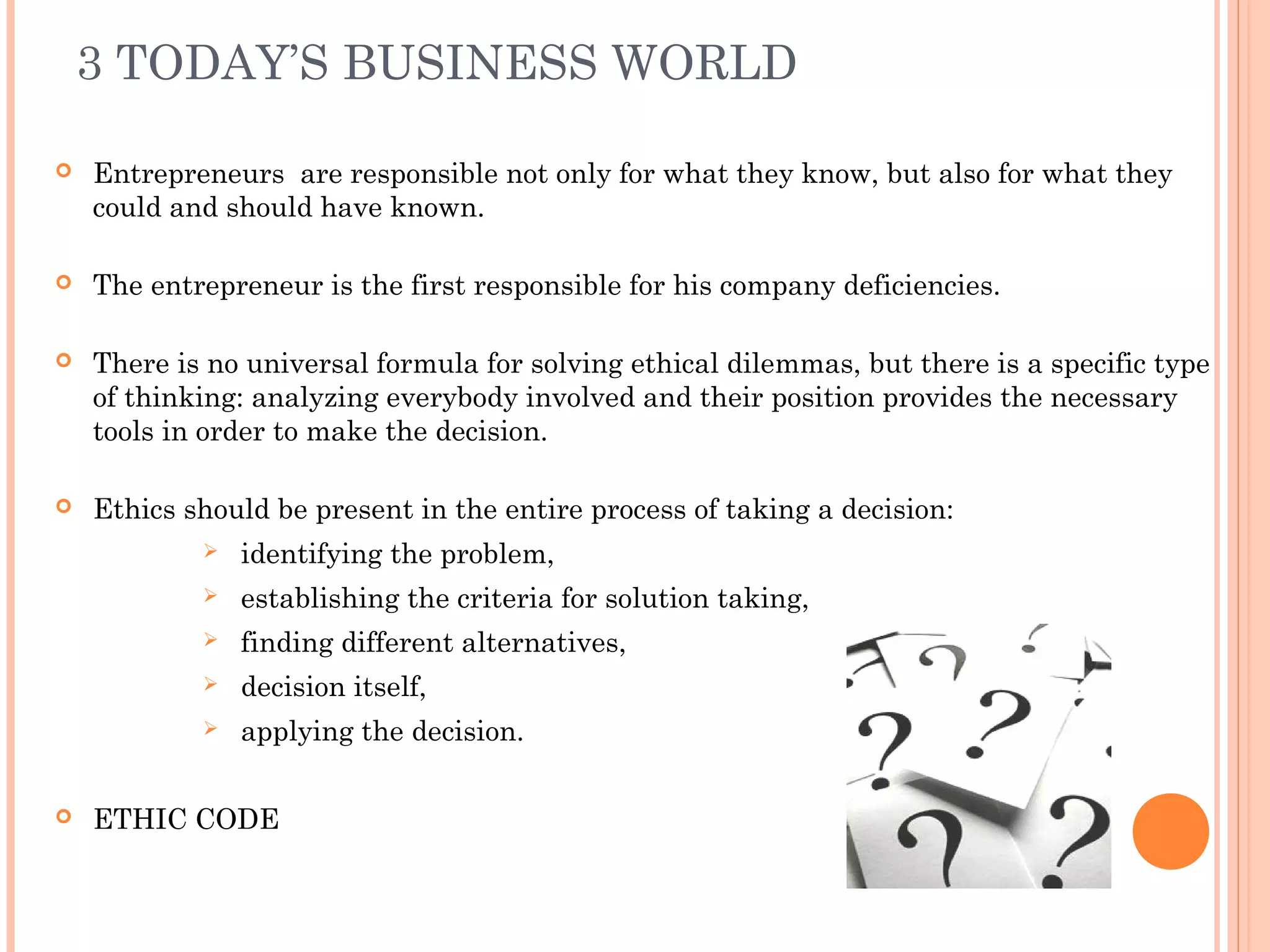 Entrepreneurship and ethics alina ginghina | PPT