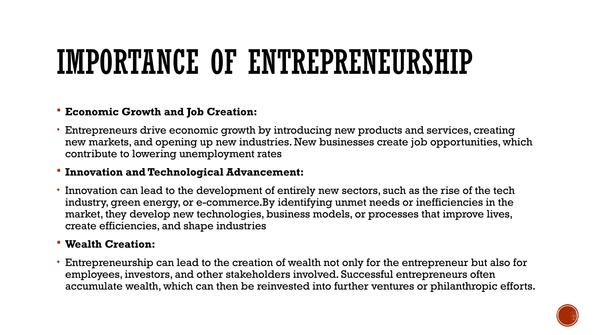 Entrepreneurship & innovation with definition types and importance | PPTX