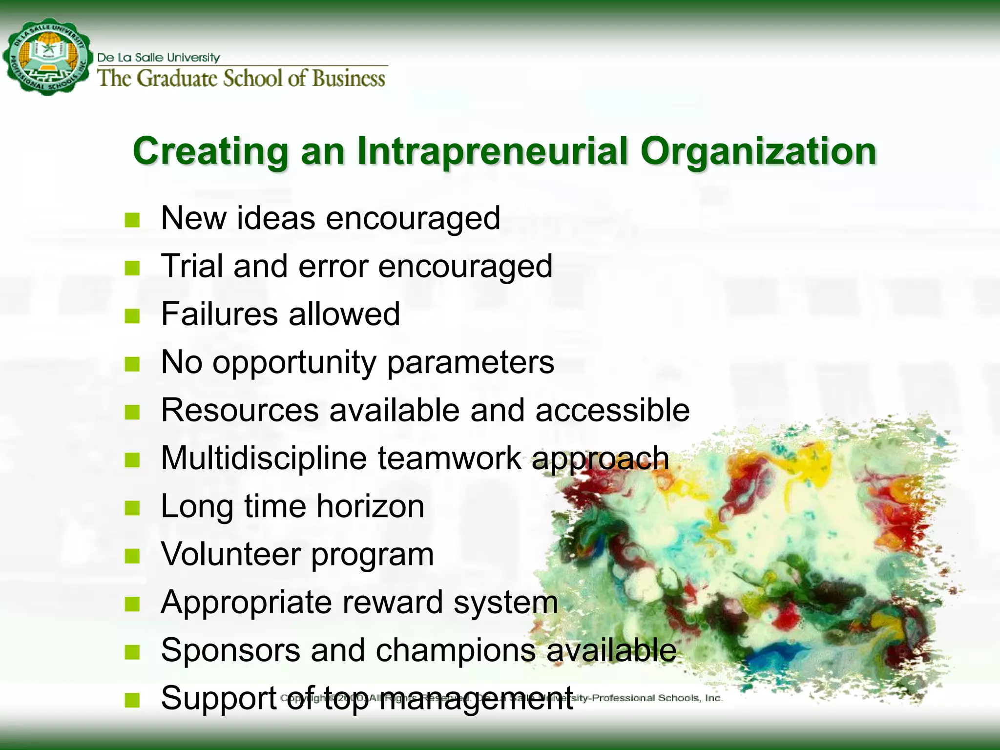 Entrepreneurship and intrapreneurship | PDF