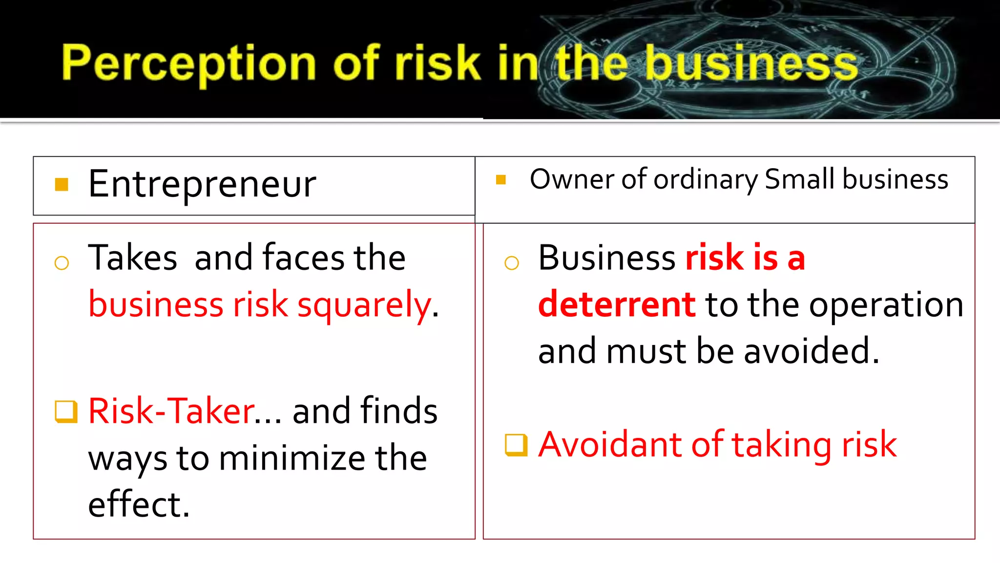 Entrepreneurship and ordinary small business activity | PPTX