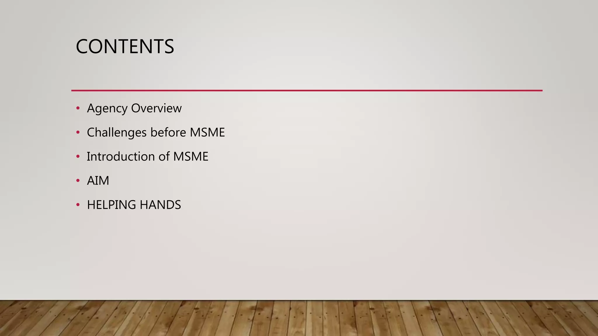 Ministry of Skill Development and Entrepreneurship (MSME) | PPTX