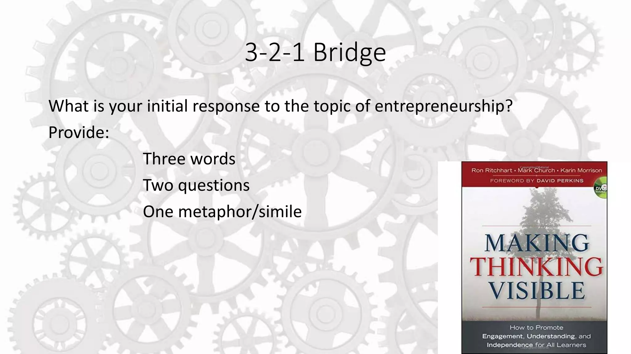 Entrepreneurship as an instructional model | PPTX