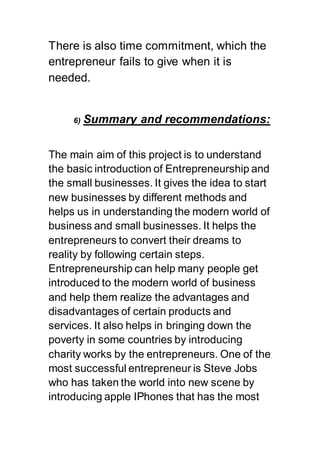 Entrepreneurship assignment (original)a101 iae | PDF