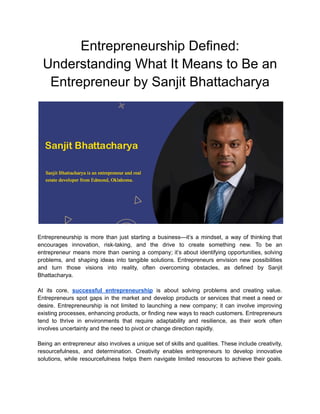 Entrepreneurship Defined_ Understanding What It Means to Be an ...