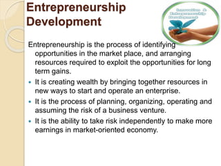 Entrepreneurship development | PPTX