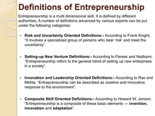 Entrepreneurship development | PPTX