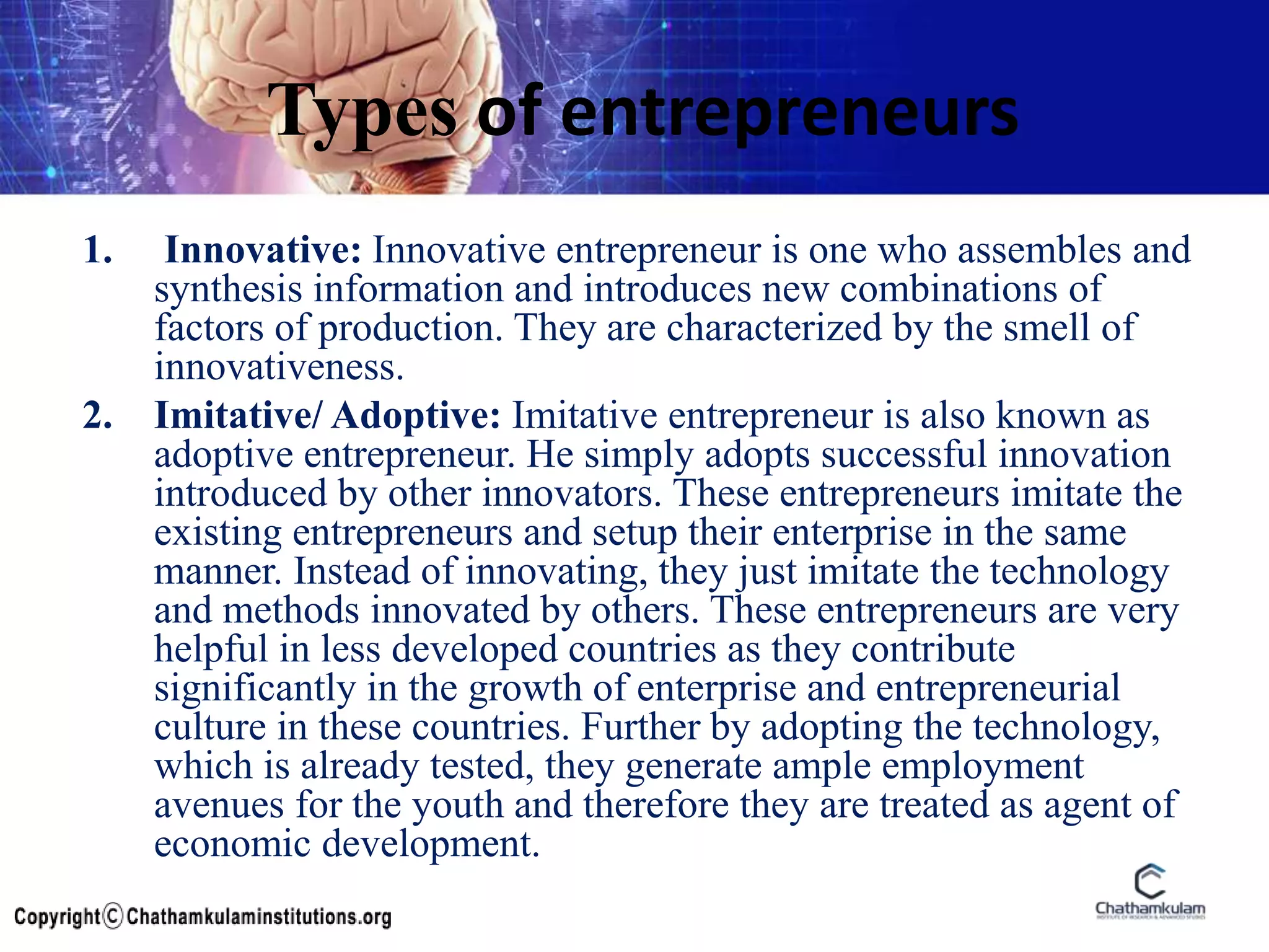 Entrepreneurship development and project management | PPTX