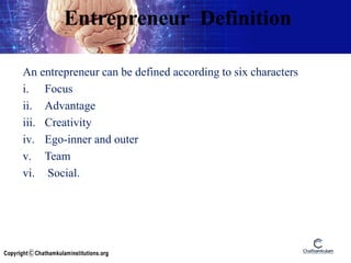 Entrepreneurship development and project management | PPTX