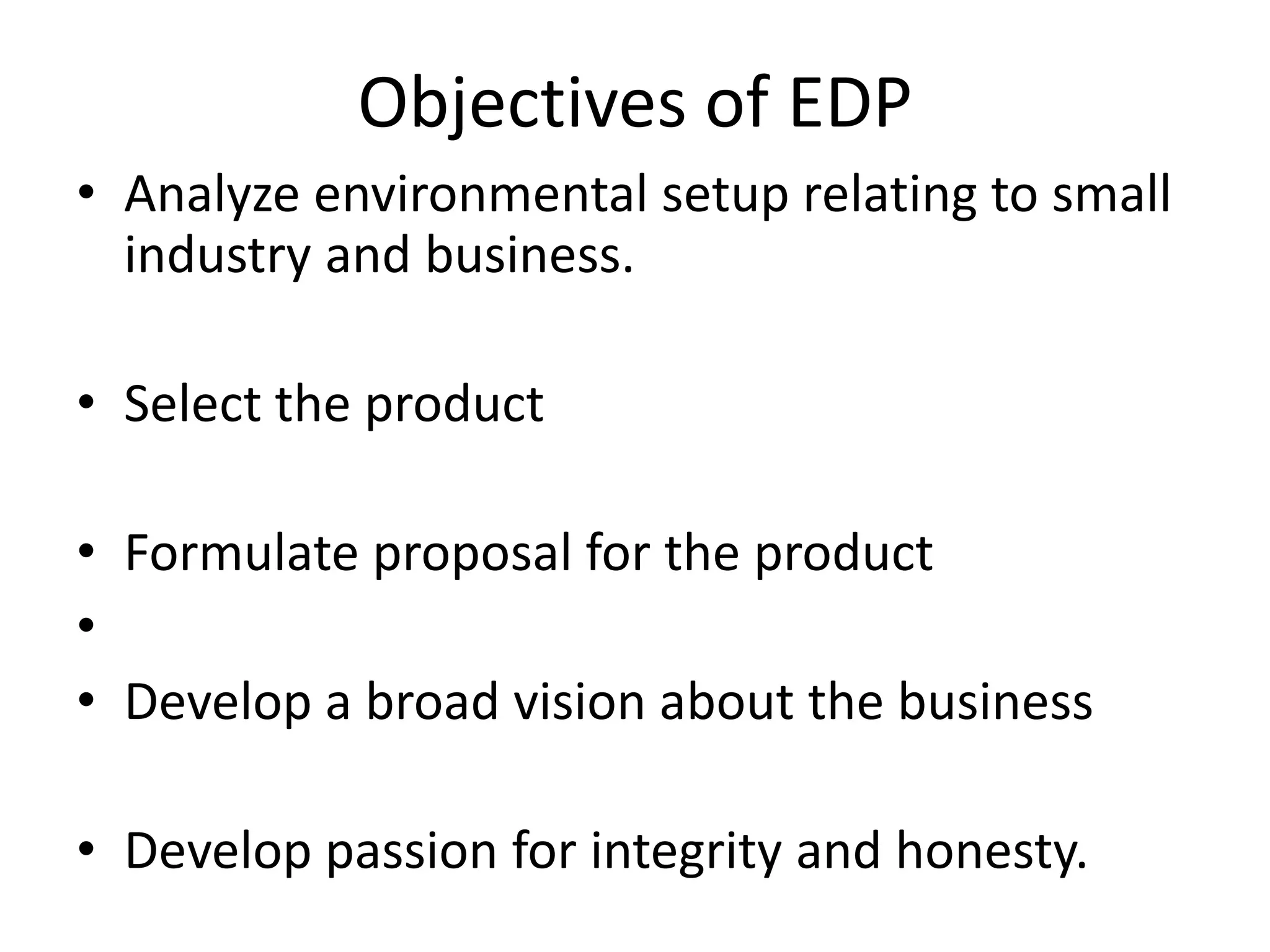 Entrepreneurship development programme (edp) | PPTX