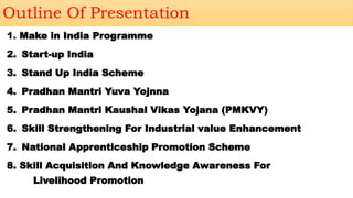 Entrepreneurship development scheme in india | PPTX