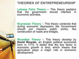 Entrepreneurship - Function, Terminologies and Theories | PPT